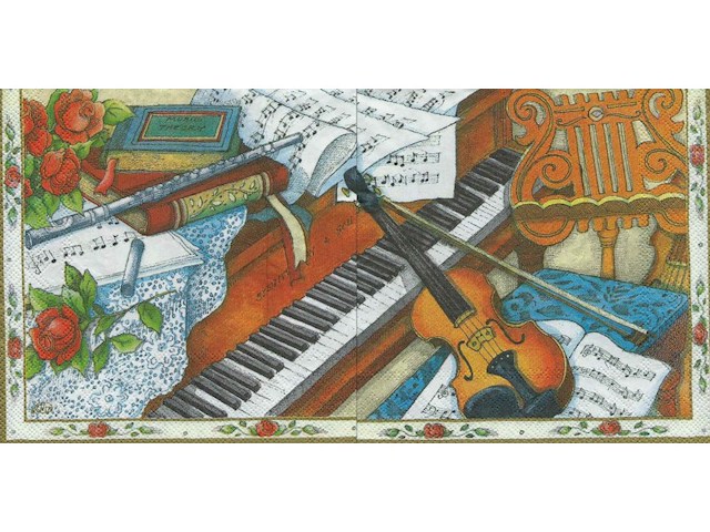 Salveta POV64K16_14 - 33x33cm Muzika Instrumenti Note