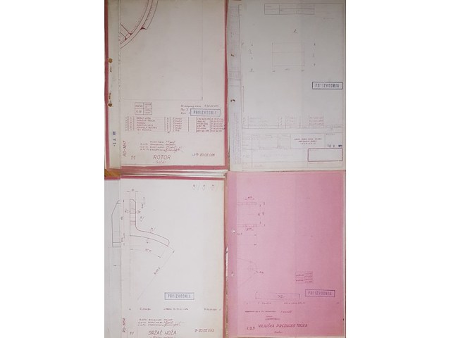 Tehnički Crteži Za Gater `ŠINVOZ` Zrenjanin Jugoslavija