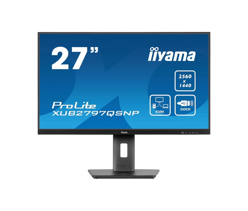 Monitor 27" Iiyama XUB2797QSNP-B1 IPS 2560x1440/100Hz/1ms/HDMI/DP/USB/RJ45/zvučn