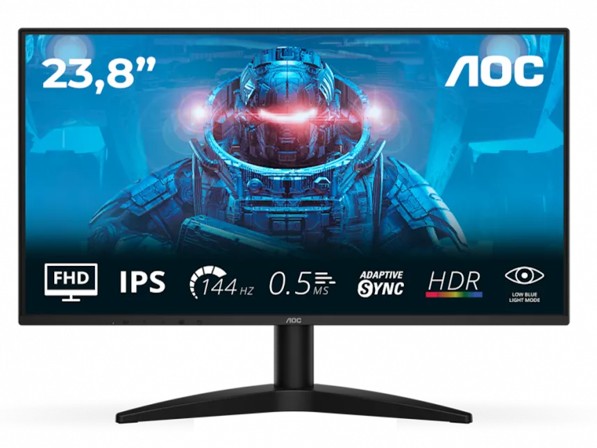 Monitor AOC 24B36X 23.8"/IPS/1920X1080/144Hz/0.5ms MPRT/HDMI,DP/Adaptive sync/VESA/crna