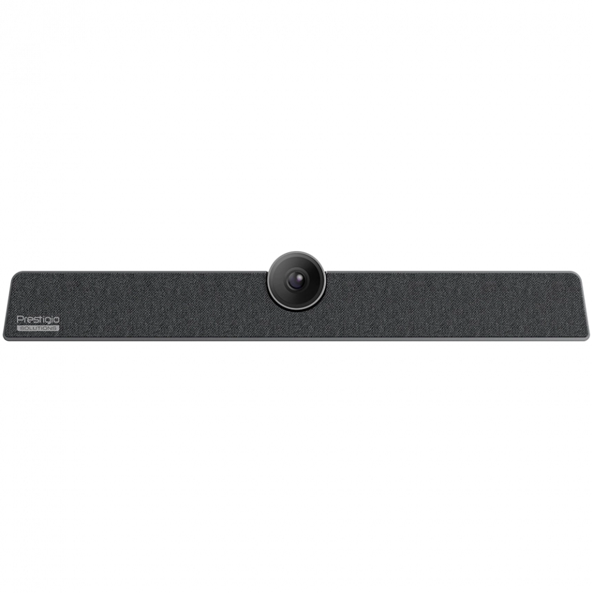 Prestigio Solutions Video Conferencing Collaboration Bar Alpha: UHD, 12MP, 6 mic, 8m (Range), Connection via USB Type-C or AUX