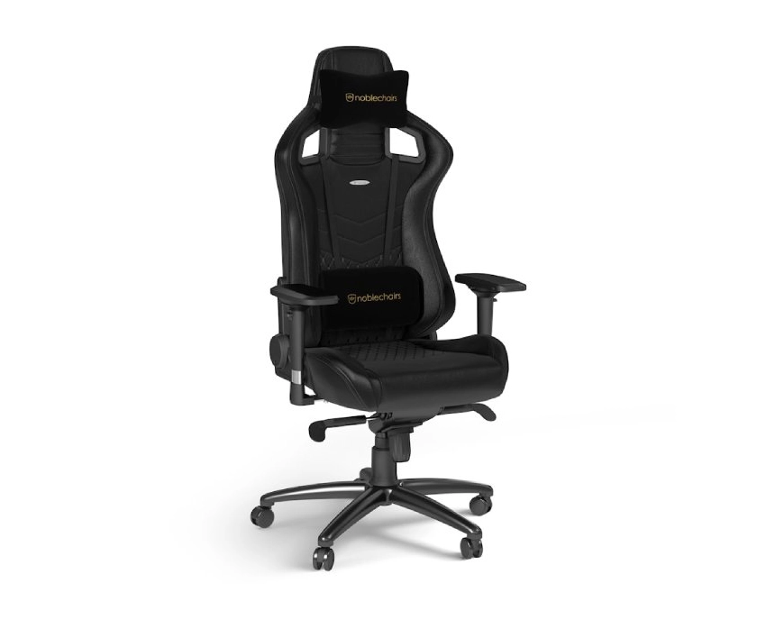 NOBLECHAIRS EPIC Real Leather Gaming stolica crna