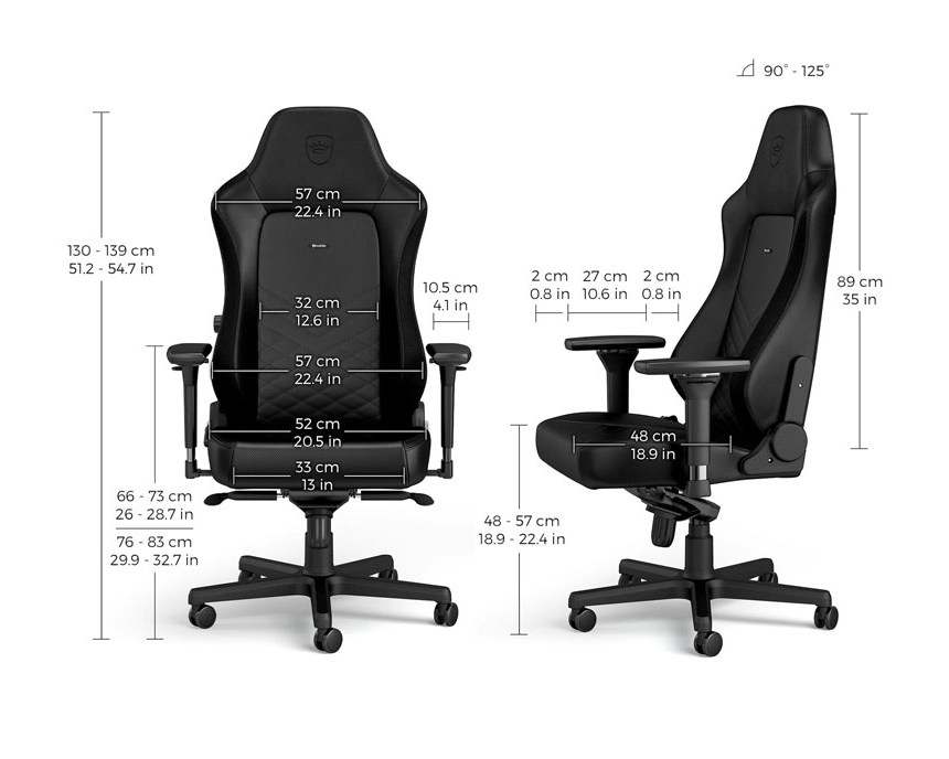 NOBLECHAIRS HERO Gaming stolica crna