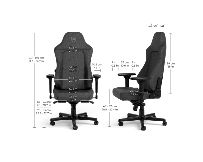 NOBLECHAIRS HERO TX Gaming stolica antracit