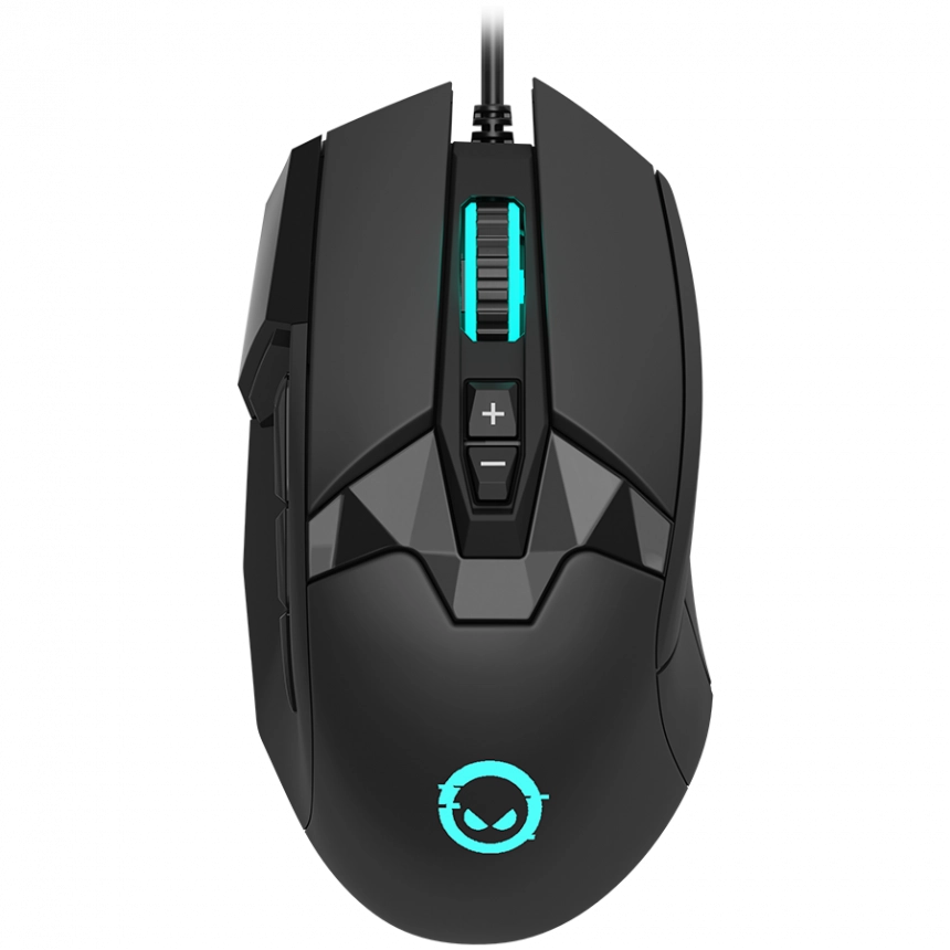 LORGAR Stricter 579, gaming mouse, 9 programmable buttons, Pixart PMW3336 sensor, DPI up to 12 000, 50 million clicks buttons lifespan, 2 switches, built-in display, 1.8m USB soft silicone cable, ...