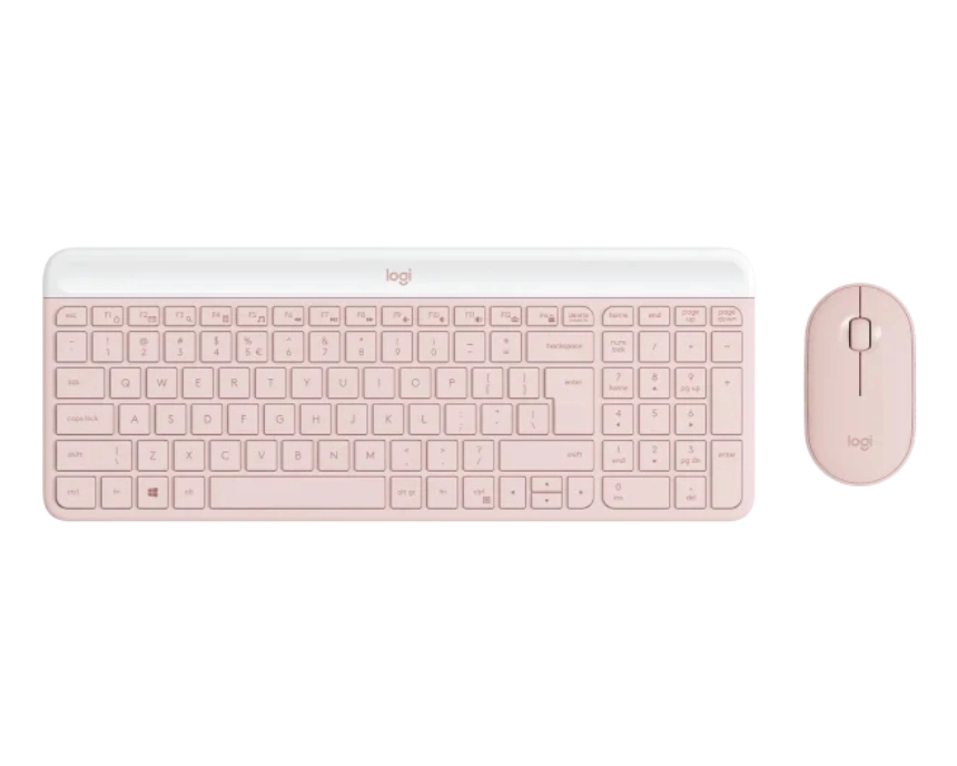 LOGITECH MK470 Wireless Desktop US Roze tastatura + miš