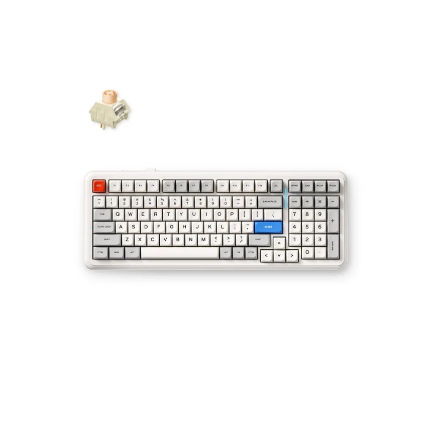 Bežična gaming tastatura MCHOSE K99 V2 Mehanička retro white