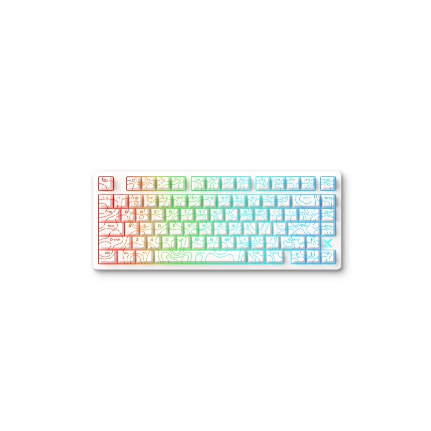 Gaming tastatura MCHOSE Jet 75 Hall Effect Magnetic Switch white topographic