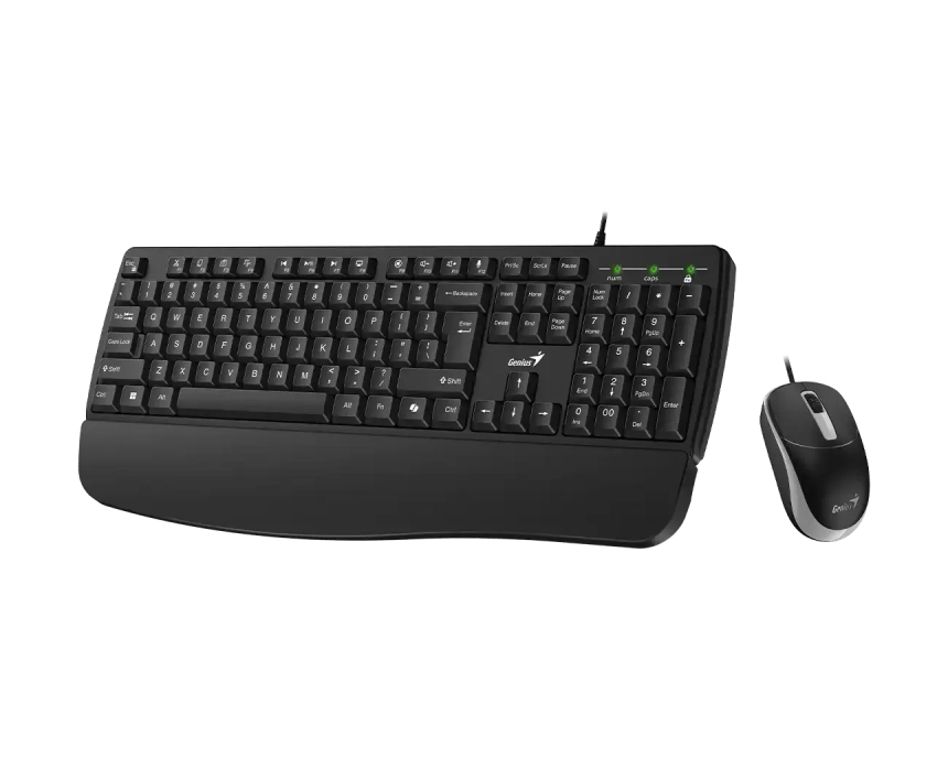 GENIUS KM-123 USB US crna tastatura+ USB crni miš