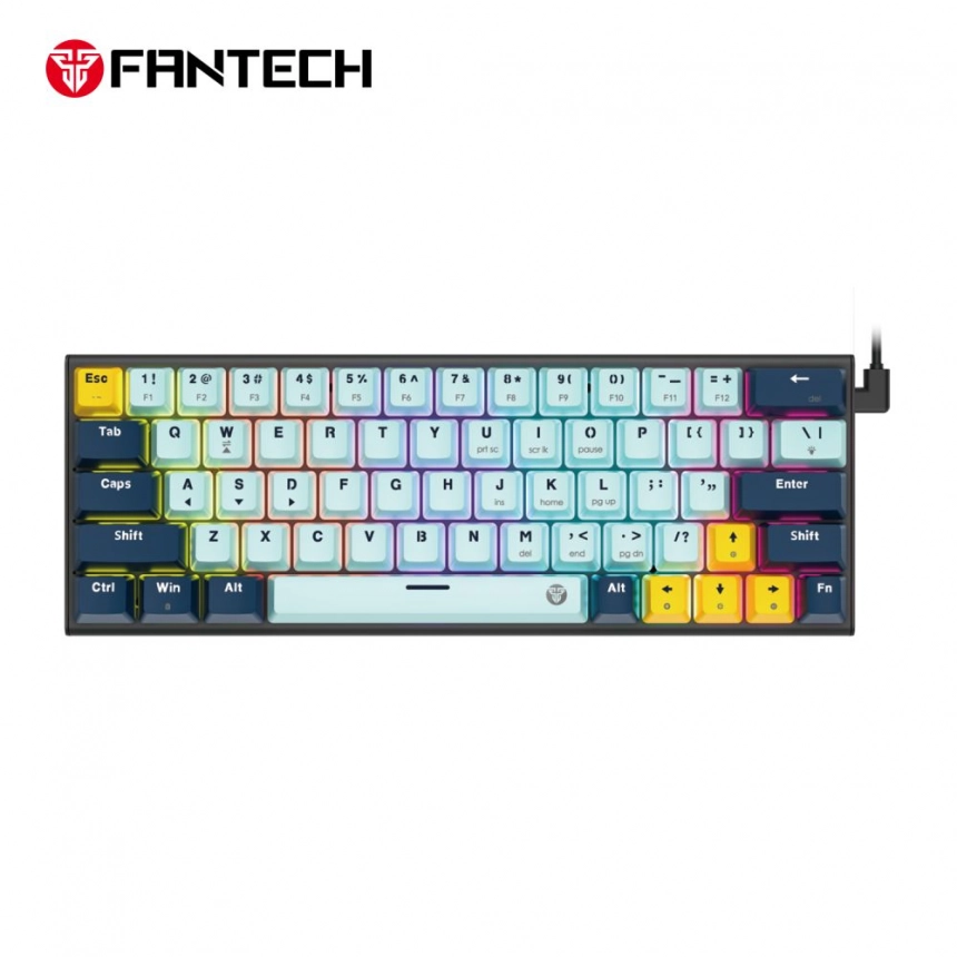 Tastatura Mehanicka Gaming Fantech MK874V2 RGB Atom 63 Mizu SkyBlue (taro switch)