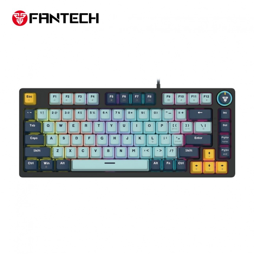 Tastatura Mehanicka Gaming Fantech MK875V2 RGB Atom 81 Mizu SkyBlue (Rosie switch)