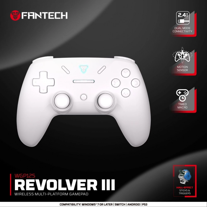 Joypad wireless Fantech WGP12S Revolver III beli
