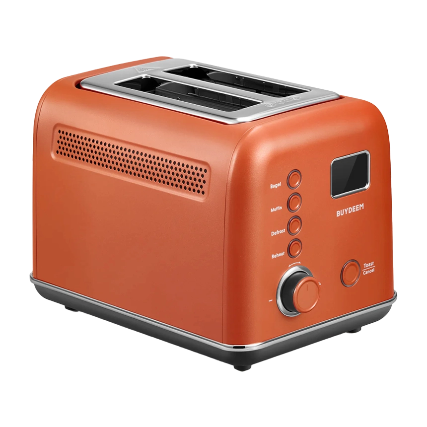 BUYDEEM 2 Slice Automatic Metal Toaster, model DT730E, color Koi Red, EU