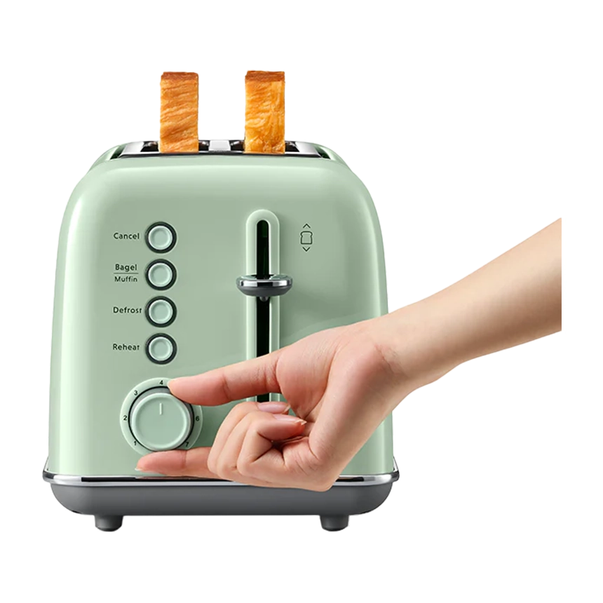 BUYDEEM 2 Slice Toaster, model DT620E, color Cozy Greenish, EU