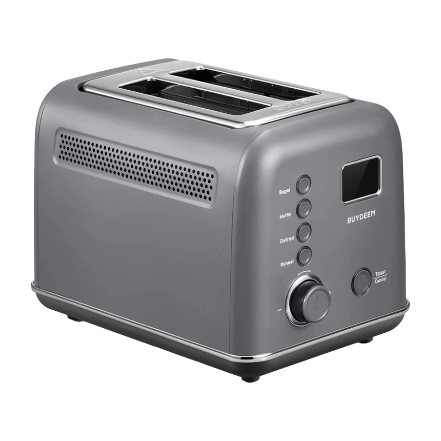 BUYDEEM 2 Slice Automatic Metal Toaster, model DT730E, color Ink Grey, EU