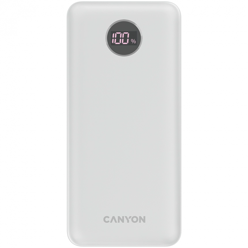 CANYON power bank PB-2002 LED 20000 mAh PD 20W QC 3.0 White