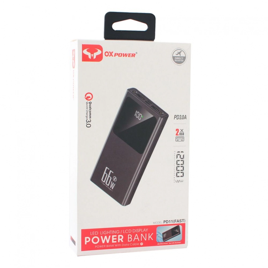 Power bank prenosiva baterija Oxpower PD11 5V 3A 12000 mAh bela