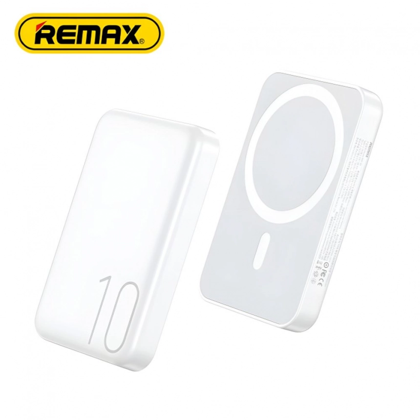Power bank prenosiva baterija Magsafe REMAX Usion Series RPP-65 PD 20W + QC 15W Fast Charging 10000mAh beli