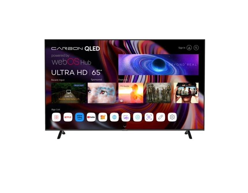 SMART QLED TV 65 Carbon 65QLED4KSW 3840x2160/4K/DVB-T2/Bluetooth/WiFi/Magic Remote/Frameless/webOS