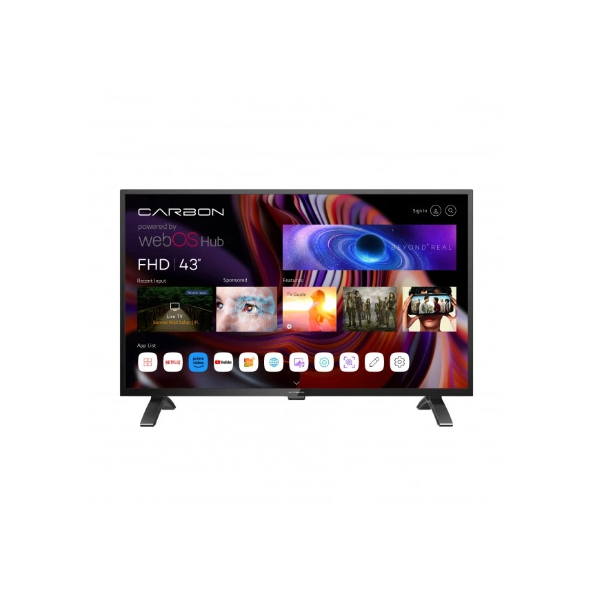 SMART LED TV 43 Carbon 43FHDSW 1920x1080/FHD/DVB-T2/Bluetooth/WiFi/Magic Remote/Frameless/webOS