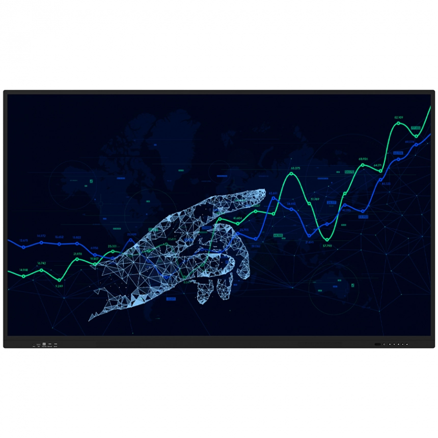 Prestigio Solutions MultiBoard (Monoblock) 75" Light Series: UHD: 3840x2160, OS: Android 8.0, PC: ARM Cortex Dual Core A73+A53 / 3GB RAM / 32GB eMMC, IR MultiTouch 20 TP, 7 writing pens, Wall Moun...