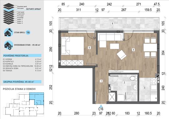 Extra lux stan u izgradnji, 49.48m2,povraćaj pdv-a