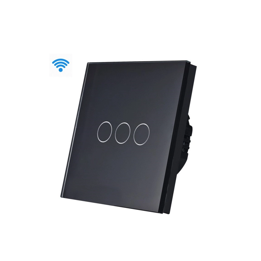 Exeshop Wi-Fi pametni prekidač 3G TUYA Crni NN (WIFI TOUCH SWITCH)