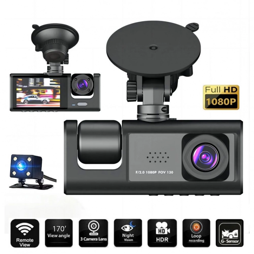 Kamera za Auto DashCam S1 JWD 1080P crna