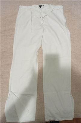 Bele lanene pantalone