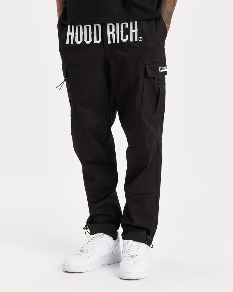 Hoodrich OG Trek Cargo Muške Pantalone Crne Bijele Srbija | 20EAWKXSI