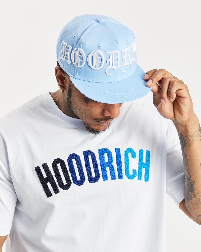 Hoodrich OG Script Fitted Muške Kapa Plave Bijele Srbija | 39XGLEZJW