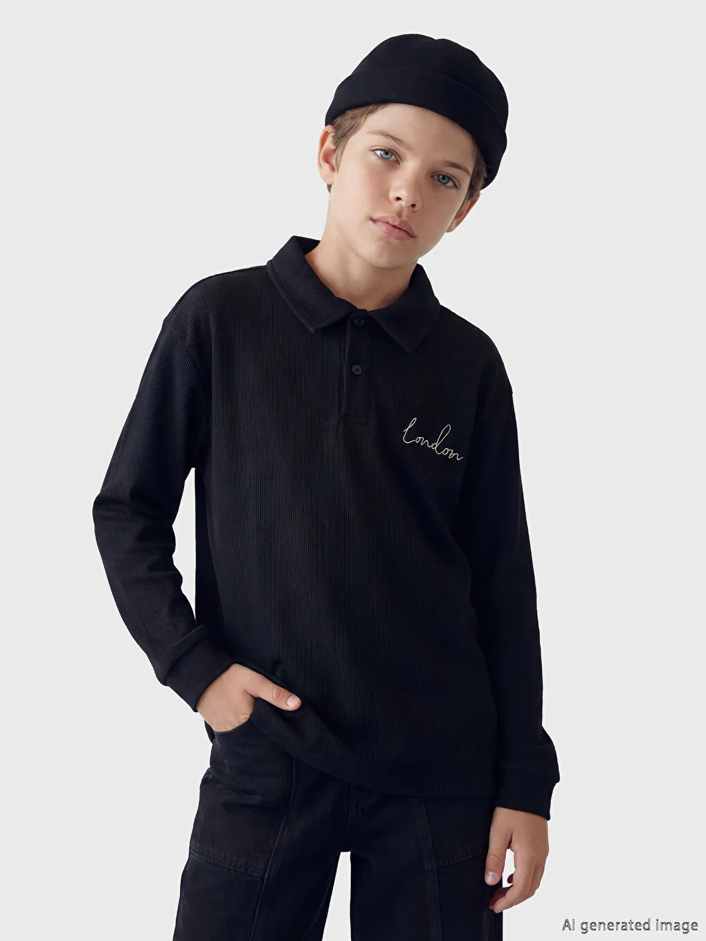 LCW Kids Polo Kragna London Vezeni Dečiji Duks