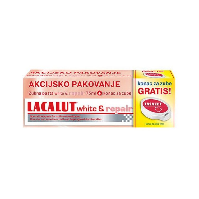 LACALUT WHITE&REPAIR pasta, 75ml + konac za zube