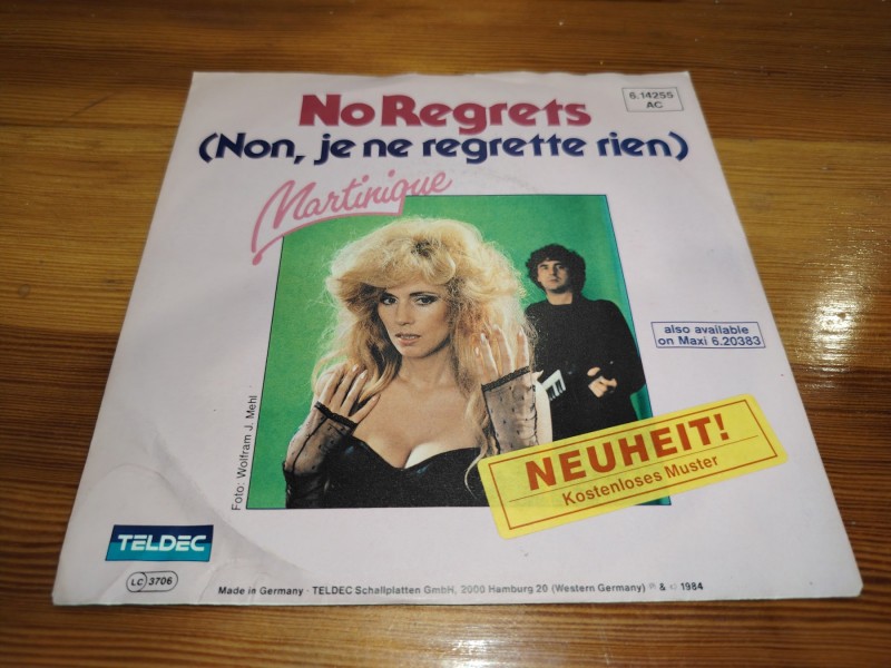 Martinique - No Regrets (Non, Je Ne Regrette Rien) 1984