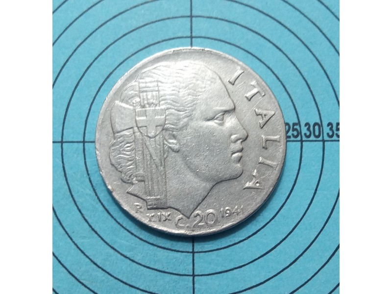Italija 20 centesimi 1941g km75b