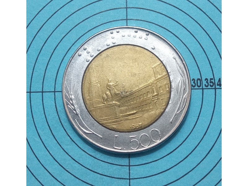 Italija 500 lira 1987g km111