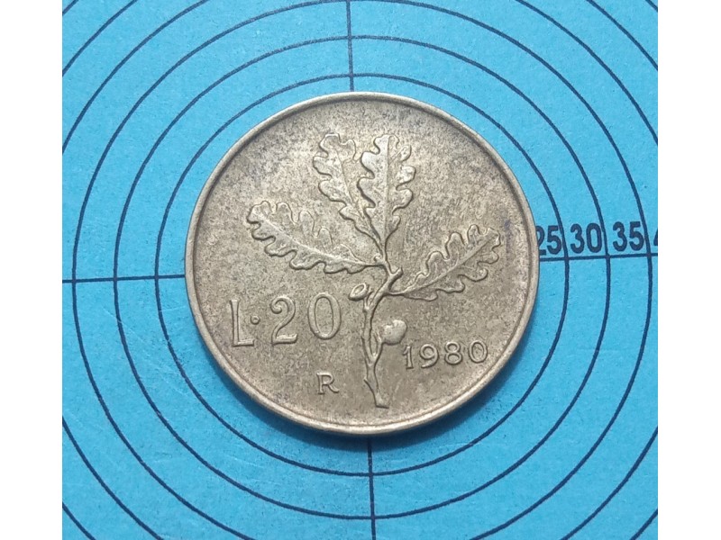 Italija 20 lira 1980g km97.1