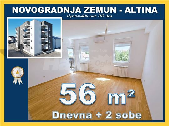 Altina, Zemun – nov dvosoban stan 56 m², useljiv