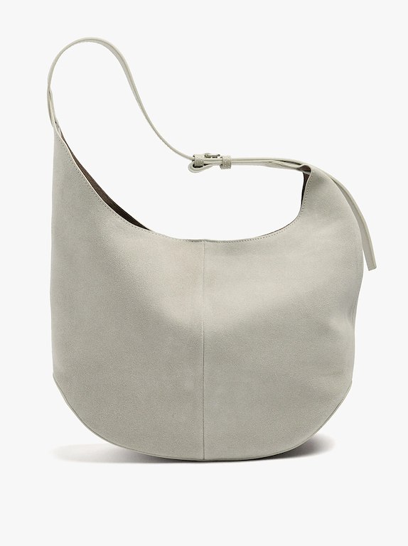 ROUNDED LEATHER BAG WITH REMOVABLE BAG