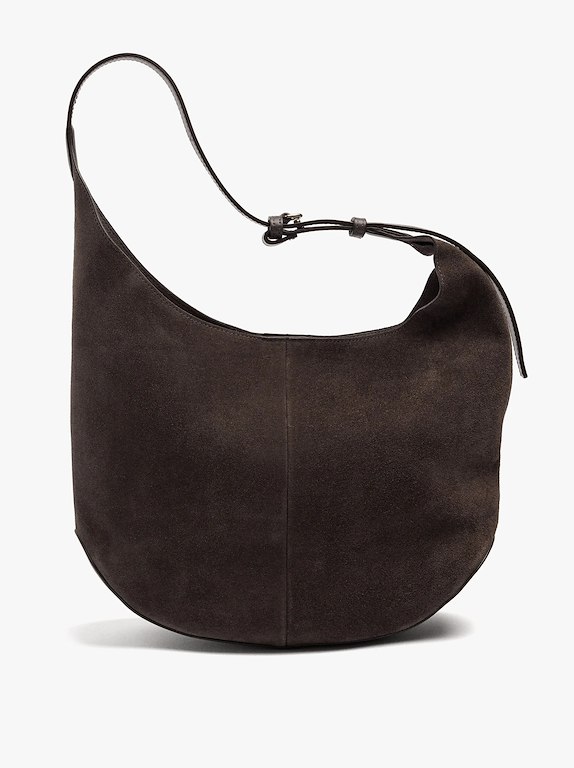 ROUNDED LEATHER BAG WITH REMOVABLE BAG