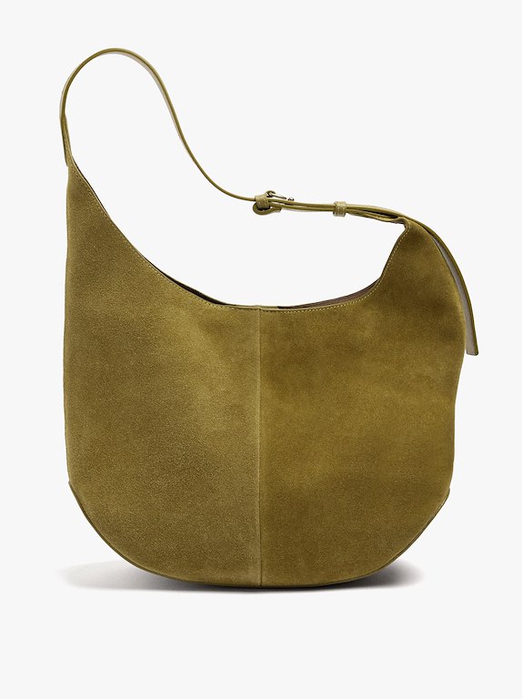 ROUNDED LEATHER BAG WITH REMOVABLE BAG