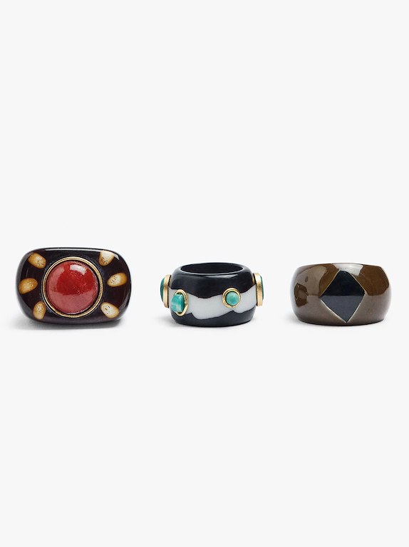 SET OF MULTICOLOR RINGS