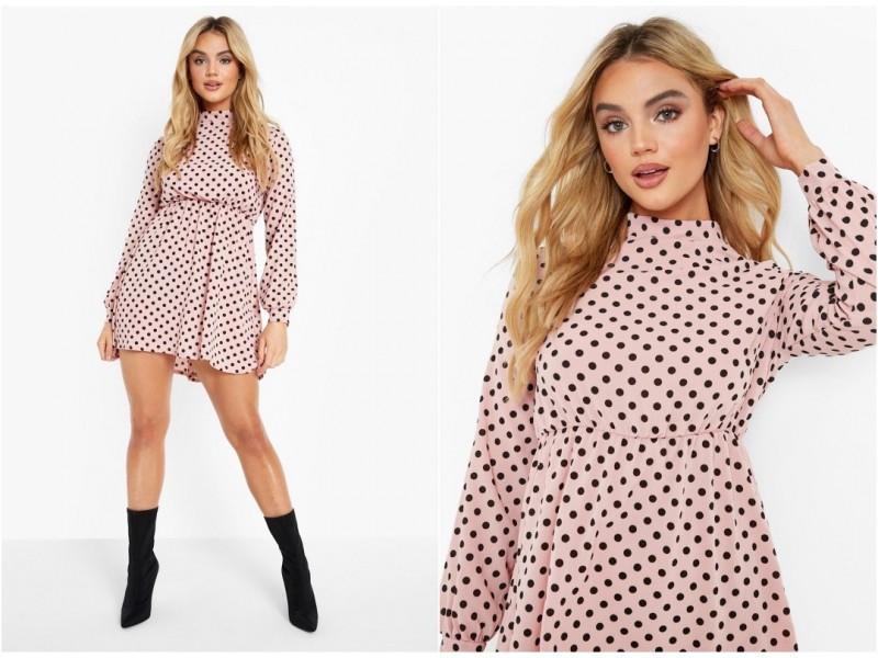**BOOHOO** haljina sa polka dot dezenom, NOVO, Vel 40
