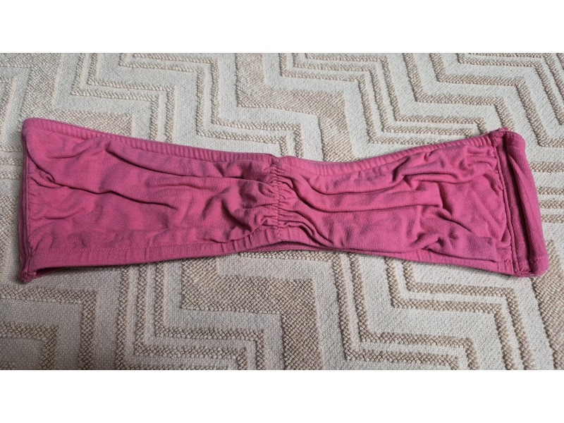 H&M roze bandeau top 38 pamuk elastin