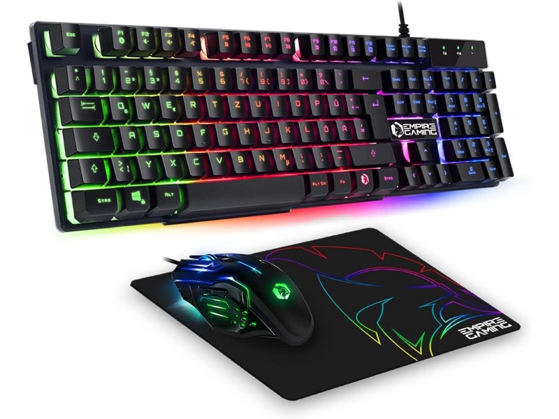 EMPIRE GAMING MK800 Tastatura QWERTZ+Miš 2400 DPI+Podlo
