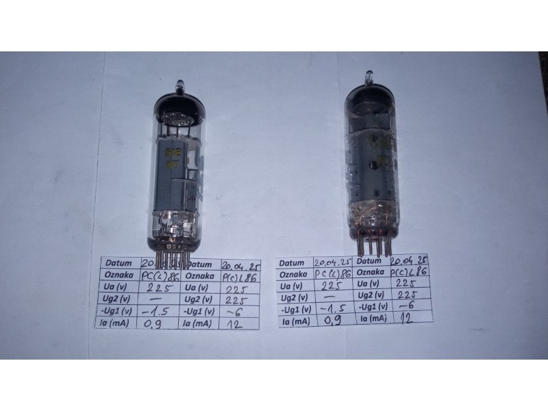 Elektronske cevi PCL86, Par, Uparene .1
