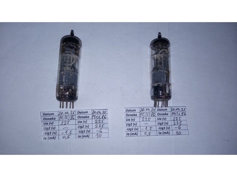 Elektronske cevi PCL86, Par, Uparene