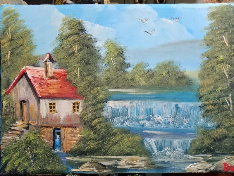 Vodenica 70x50cm ulje na platnu