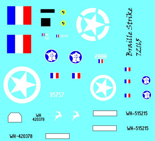 NEW! Braille Strike 72165 Laffly Trucks after 1940 Decal Set