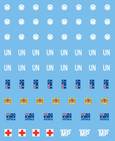 Callsign Models 35119 Australian UN Patches for Infantry